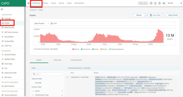 Catoクラウド Eventsの確認方法 – TechHarmony