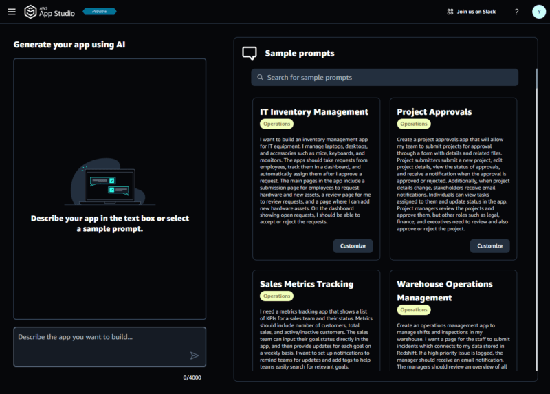 AWS App Studioを触ってみよう！ – TechHarmony