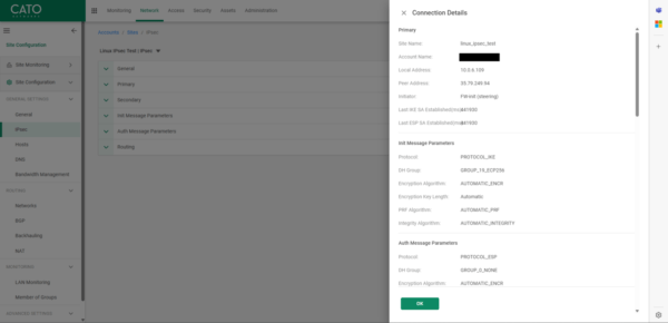 Cato クラウドに Linux サーバから IPsec 接続してみた – TechHarmony