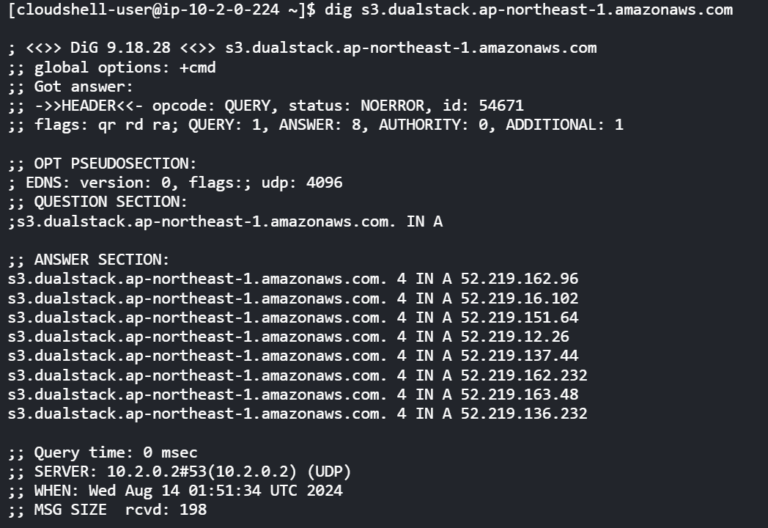 ネットワークテストツールとしての AWS CloudShell – TechHarmony