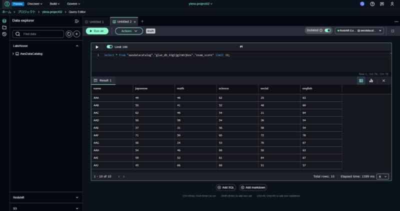Amazon SageMaker Unified Studio で簡単なデータ分析をやってみる(前編) – TechHarmony