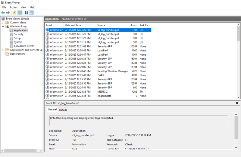 ユーザーデータを使って Amazon EC2 (Windows Server) インスタンスのログ管理を実装してみた – TechHarmony