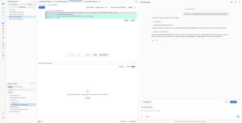 Snowflake Cortex AIを活用して画像分類をやってみた with Cortex Code – TechHarmony